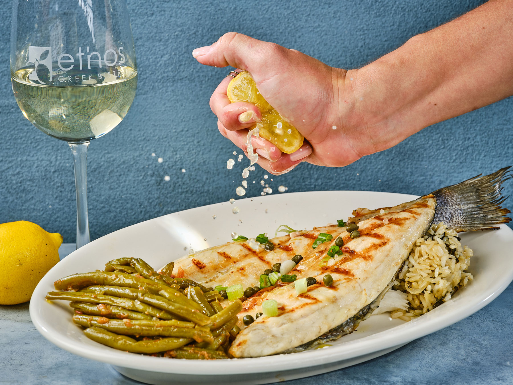 Bronzini from our Lunch Menu at ethos Greek Bistro