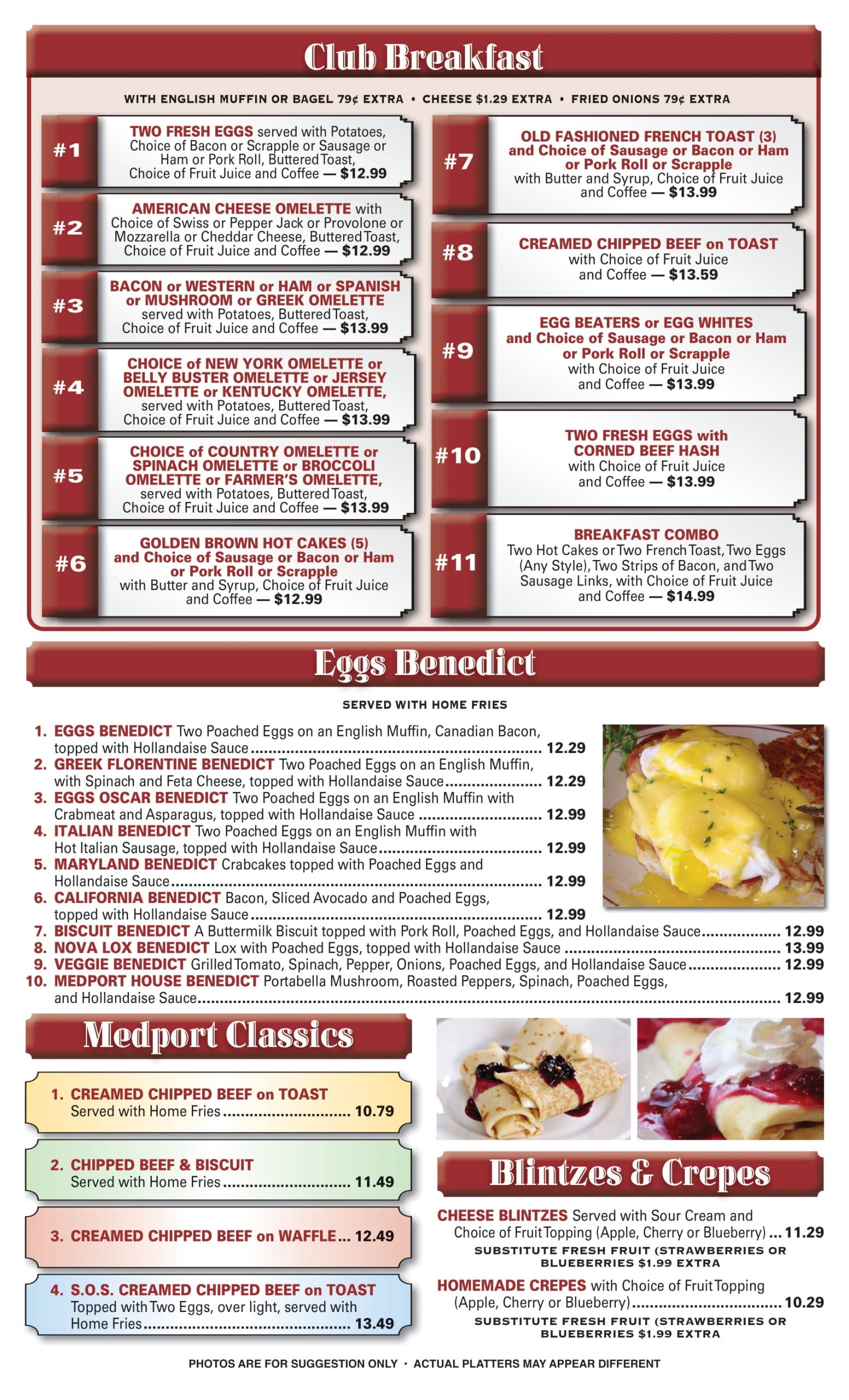 Breakfast Menu | Medport Diner, Medfort New Jersey Diner