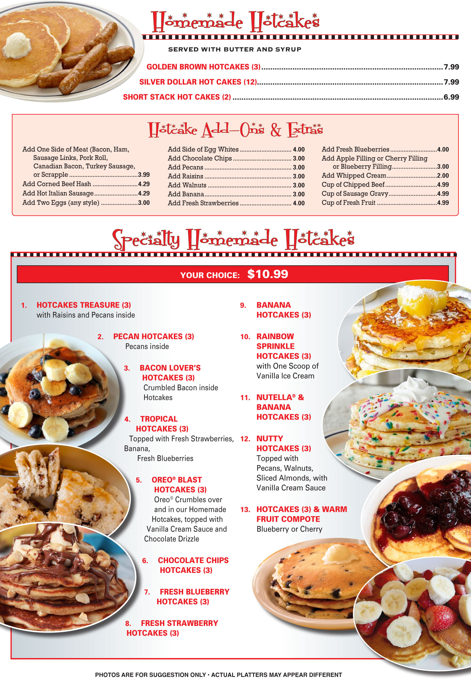 Springfield & Cinnaminson Breakfast Menu | Pandora Diner, New Jersey Diners