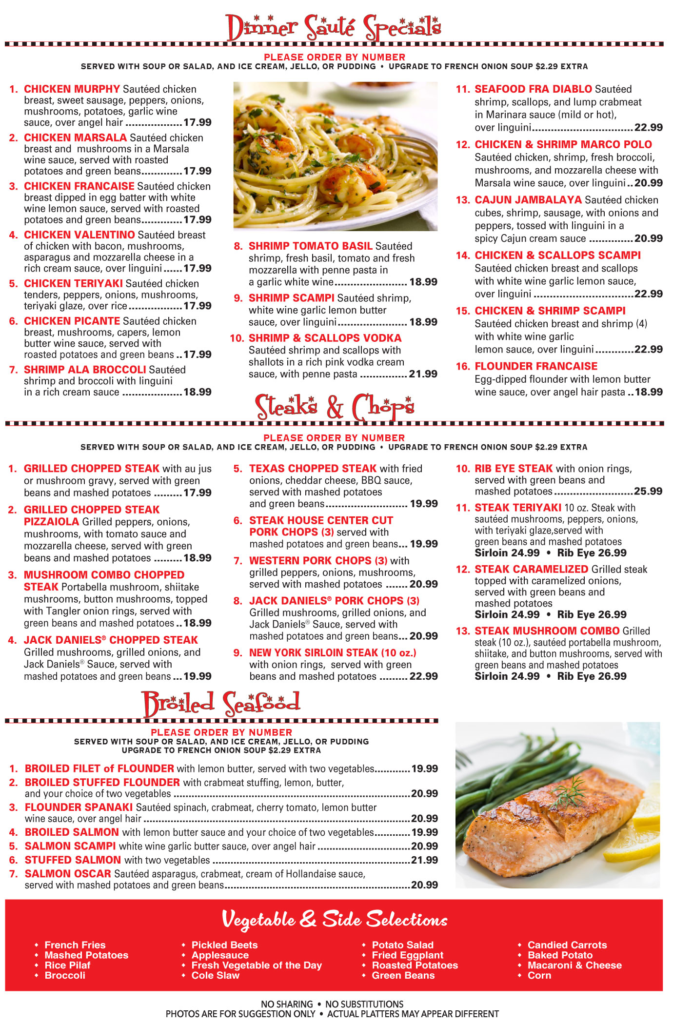 Williamstown Full Menu | Pandora Diner, New Jersey Diners