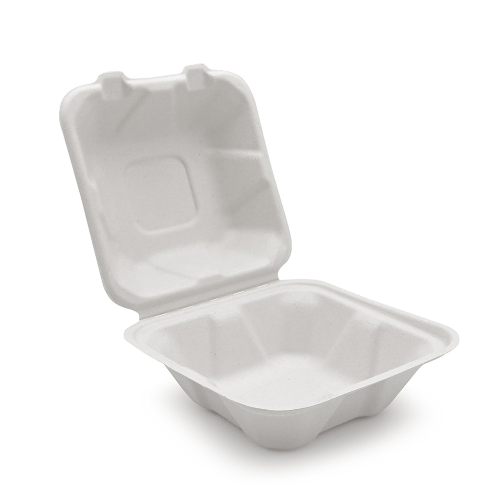 Bagasse Clamshell Burger Container | togotainer.com