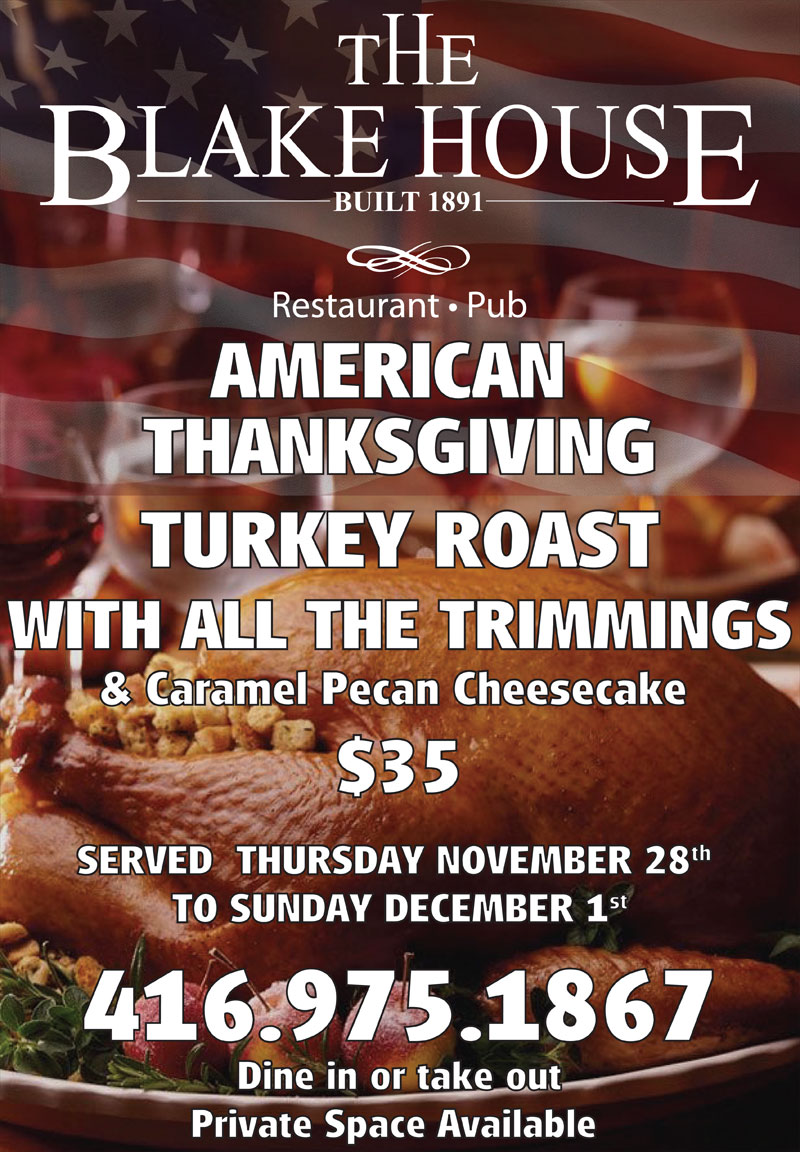 Menus | The Blake House | Toronto, ON | (416) 975-1867