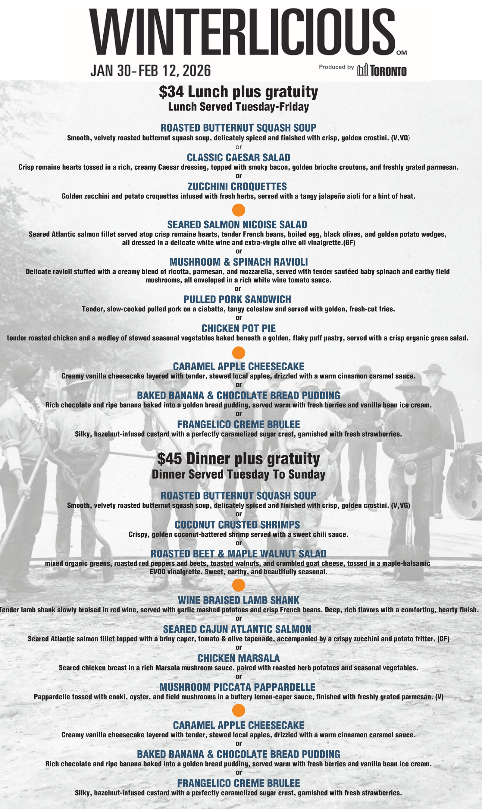 Menus | The Blake House